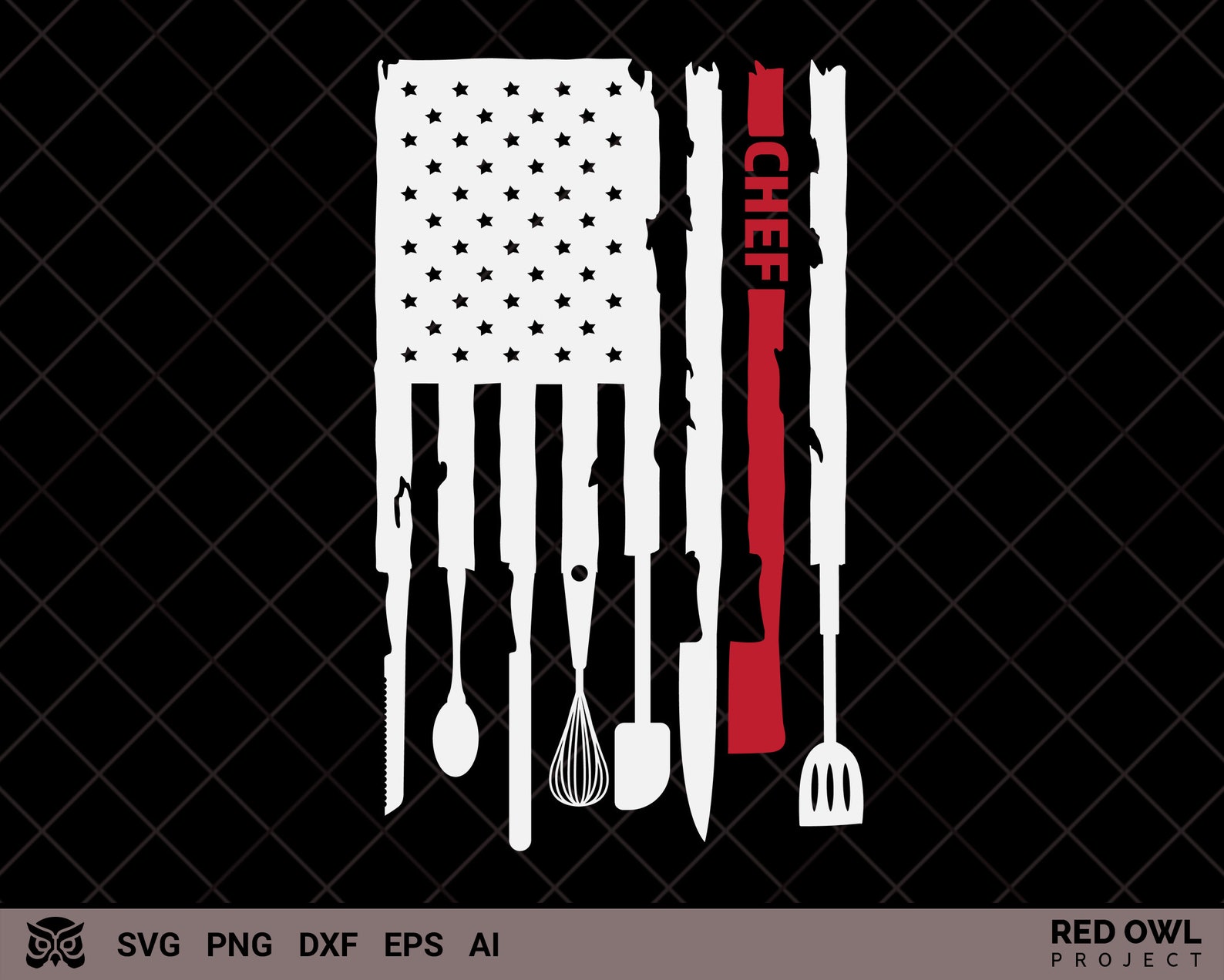 Chef Culinary SVG American Flag Chef SVG Cooking Svg - Etsy