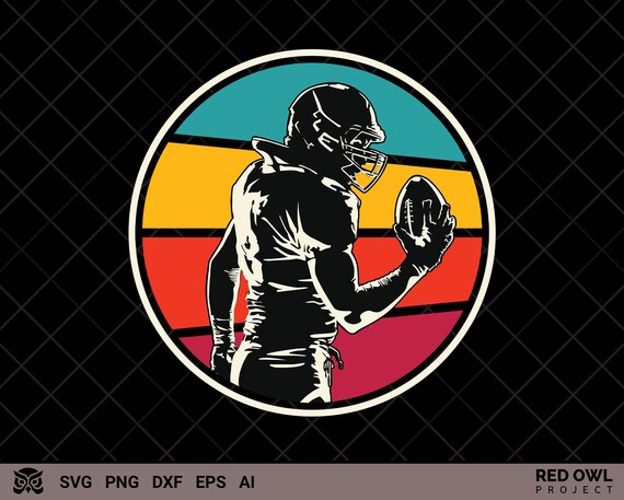 American Football SVG Retro Vintage American Football SVG | Etsy