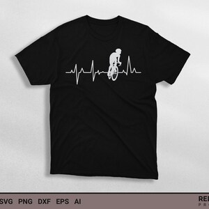 Cycling SVG, Cyclist Lifeline Heartbeat SVG, Vintage Svg, Bike Life Svg ...
