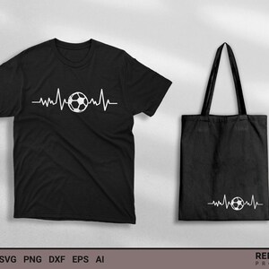 Soccer Football SVG, Soccer Heartbeat Funny Soccer Svg, Football Svg ...