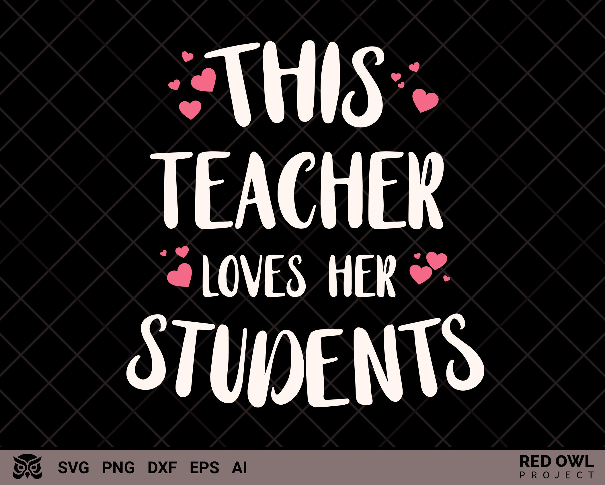 Valentines SVG, This Teacher Loves Her Students SVG, Funny Svg, Teacher ...