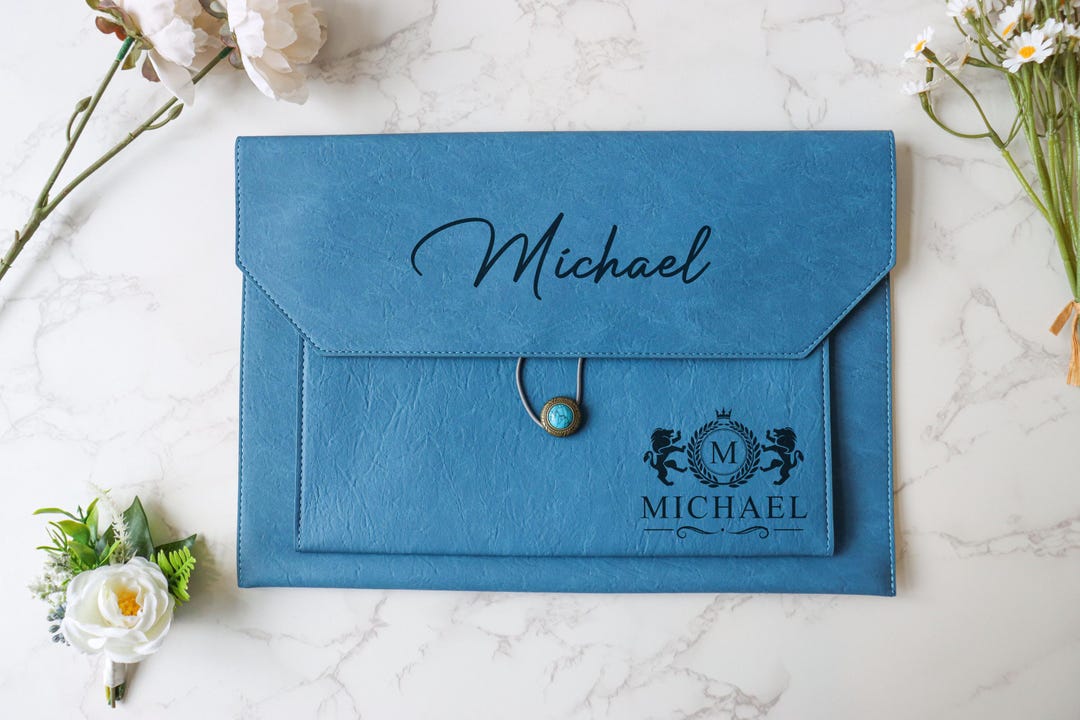 Personalized Leather File Folder, Custom Leather Document Case ...