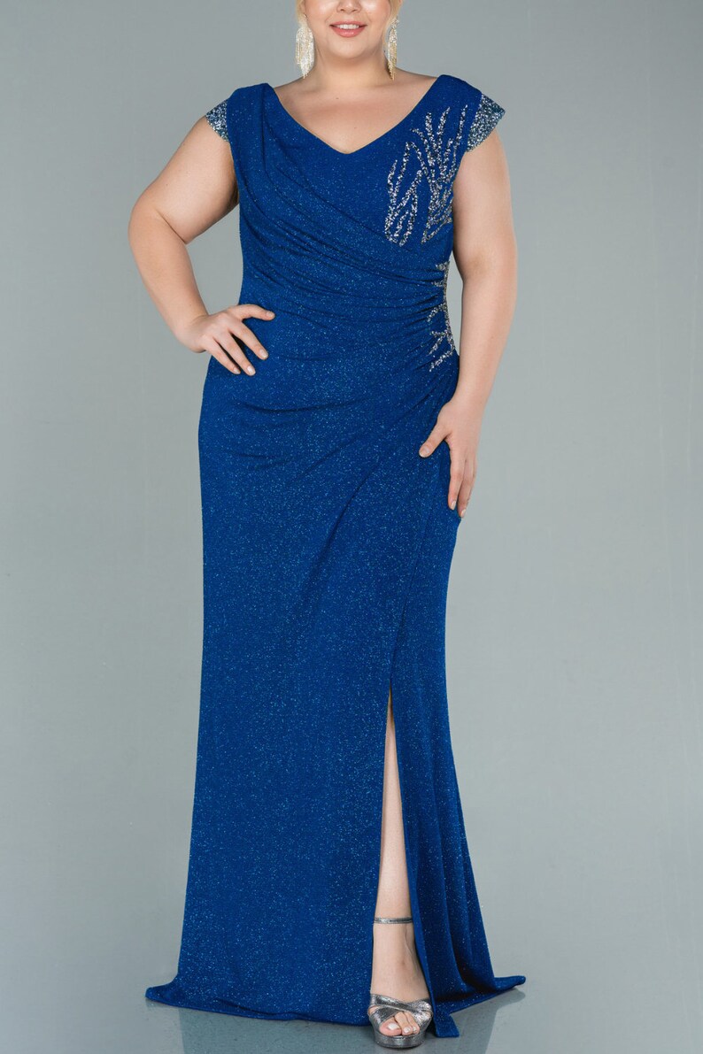 Plus Size Prom Dresses Mother Of The Bride Gowns Metallic Etsy