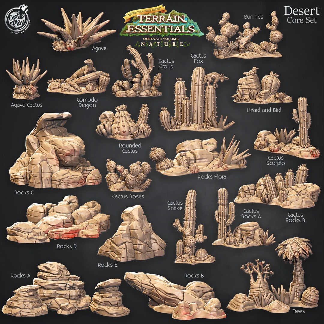 Desert Terrain | Terrain Essentials | 32mm Tabletop Terrain | 4K Detail ...