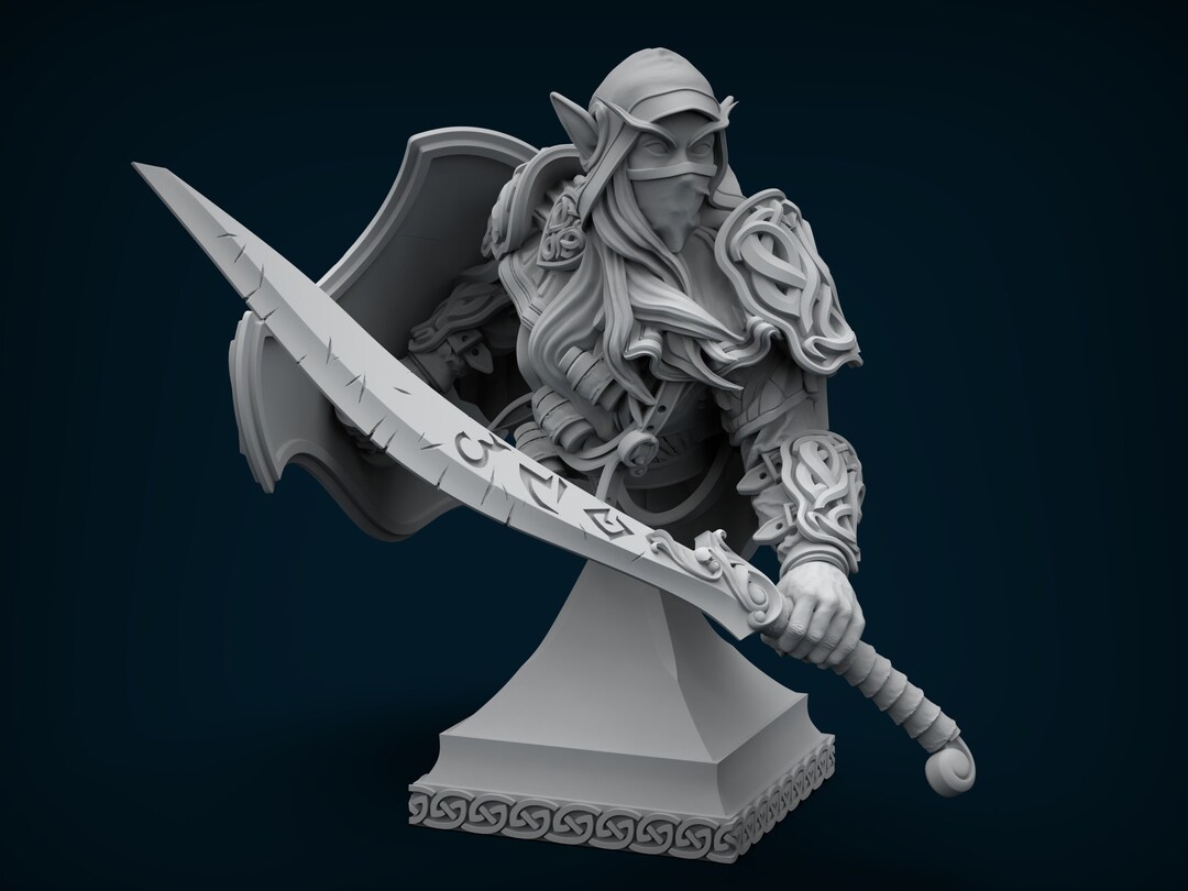 Deitin the Whisperer Elf | Bust | 75mm Fantasy Miniature | 4K Detail ...