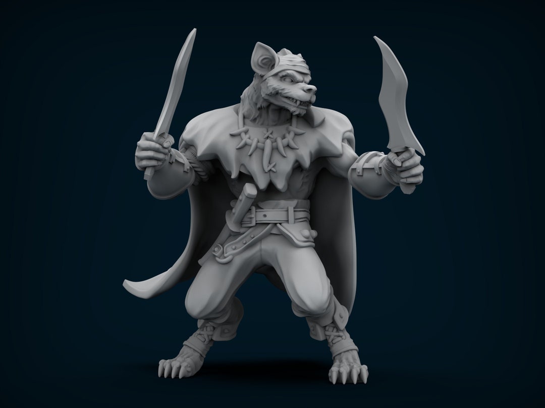 Gnoll Scoundrel A | Gnolls of the Dead Sea | 32mm Fantasy Miniature ...