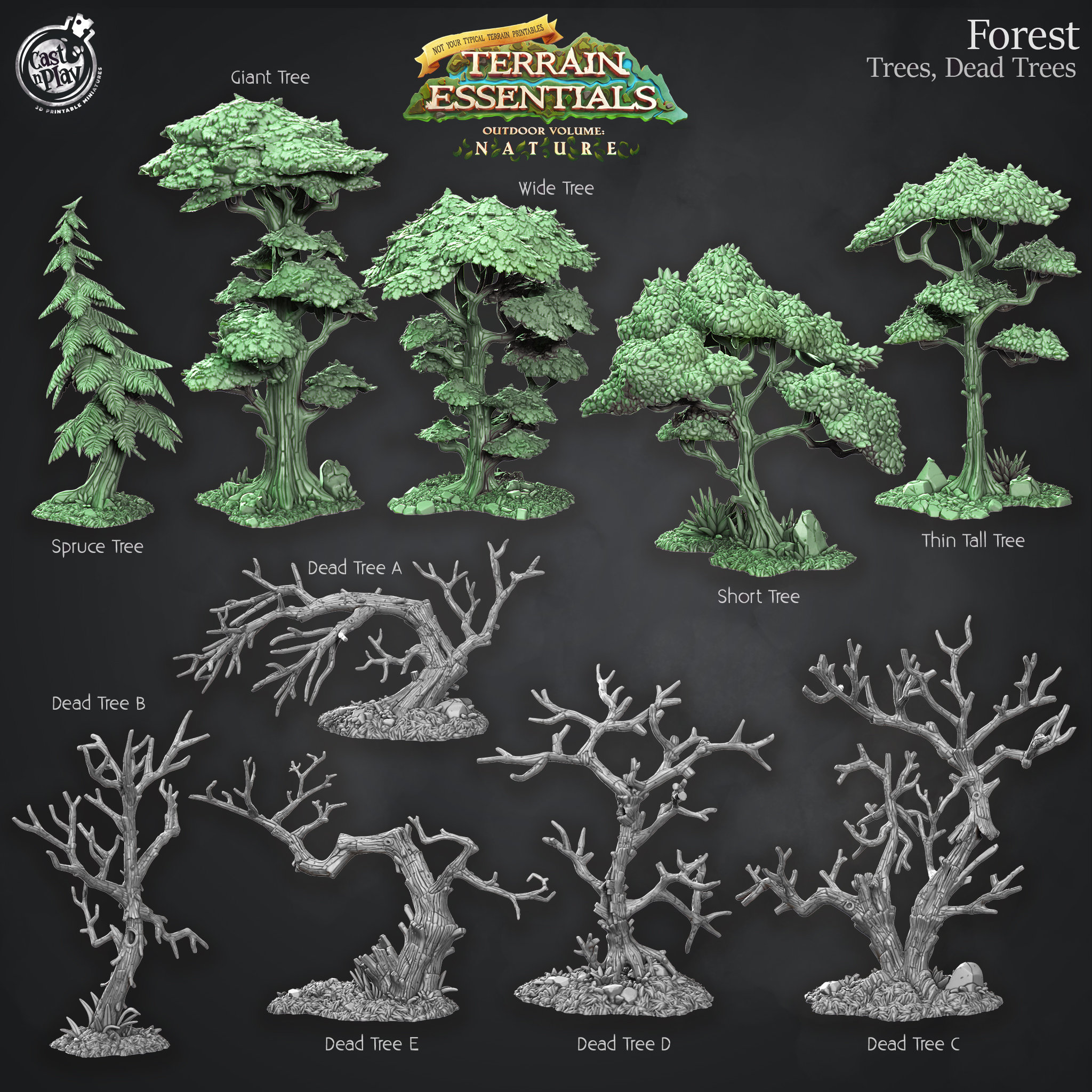 Forest Tree Terrain Terrain Essentials 32mm Tabletop | Etsy Australia