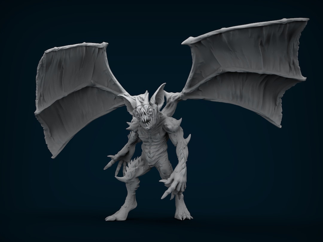 Blood Wing Faber Vampire Bat 32mm / 75mm Fantasy Miniature 4K Detail D ...