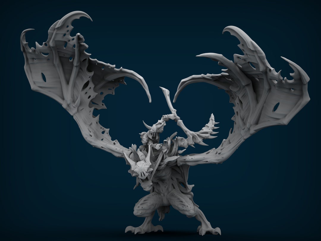 Huge Undead Bat Mount Hidden Crypt 32mm Fantasy Miniature 4K Detail D&D ...