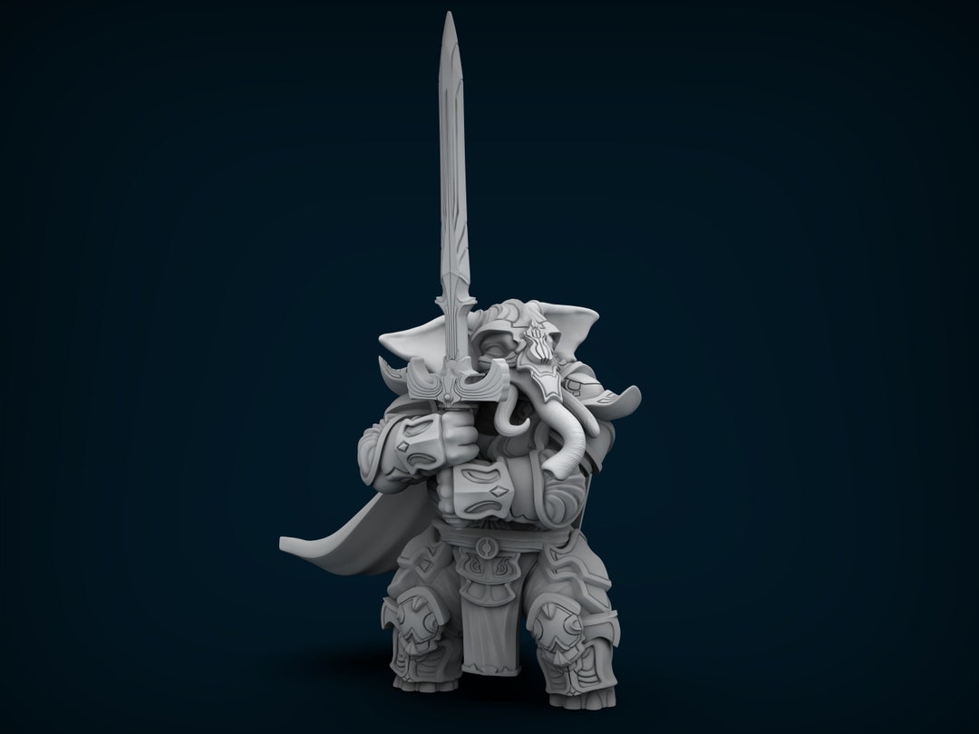 Loxodon Paladin A | Might of the Tusk | 32mm Fantasy Miniature | 4K ...