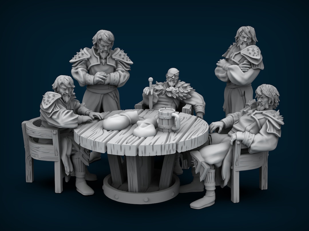 Human Thugs Tavern Table (options) | the Good Ol Tavern | 32mm Fantasy ...