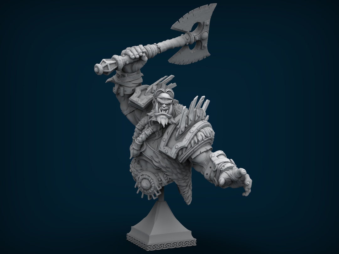 Cutter Cadenza Orc Warrior | Bust | 75mm Fantasy Miniature | 4K Detail ...