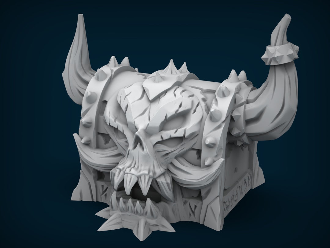 Demon Chest Prop Terrain | Depths of Hell | 32mm Fantasy Miniature | 4K ...