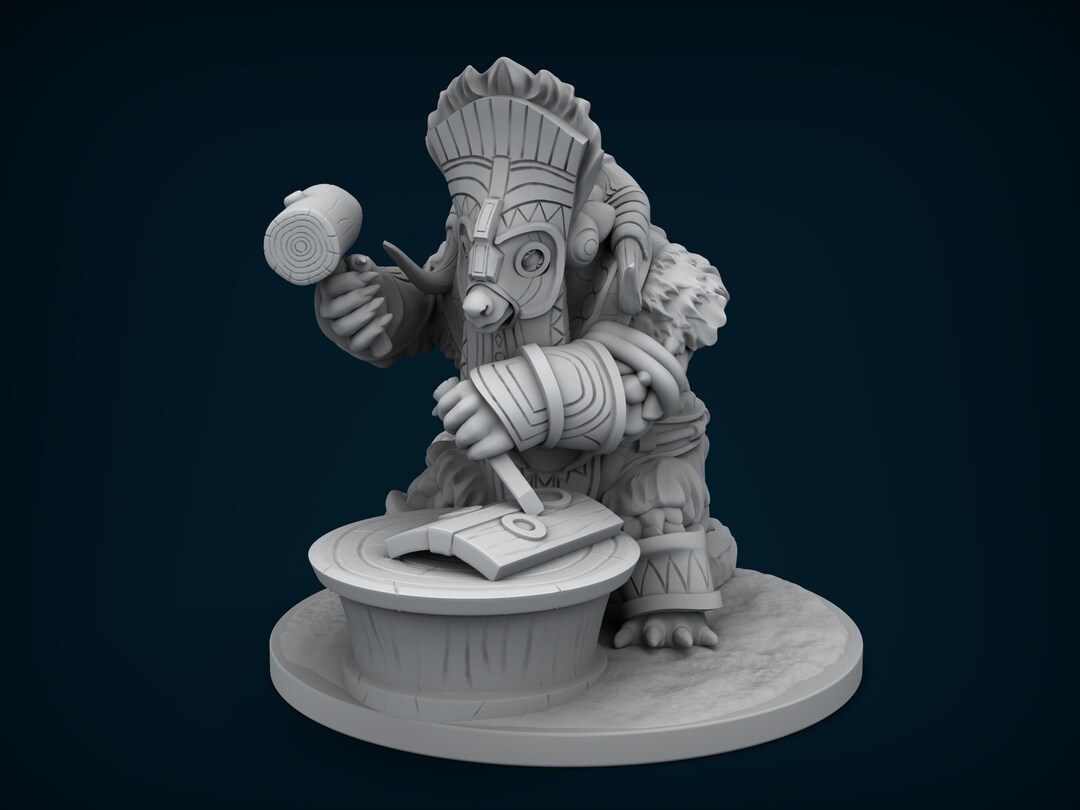 Pango Mask Maker | Pangolin Village | 32mm Fantasy Miniature | 4K ...