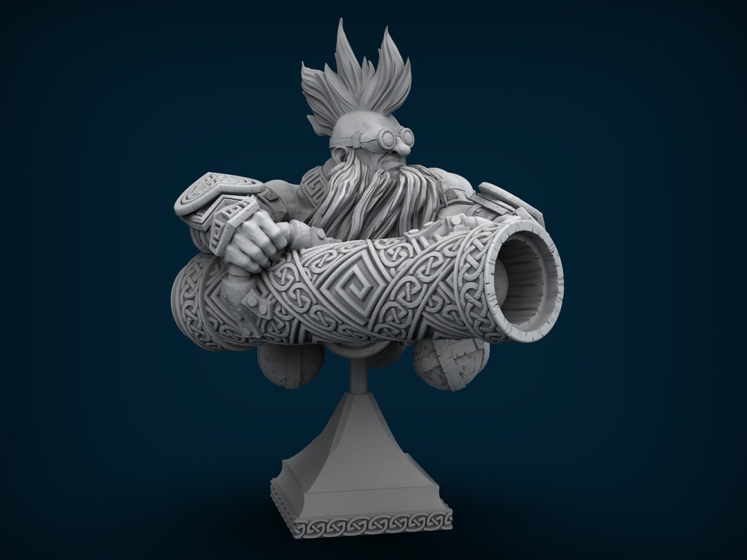 Yul Kaboom Dwarf Cannon Bomber | Bust | 75mm Fantasy Miniature | 4K ...