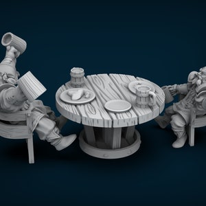 Dwarf Tavern Table Miniature | 32mm D&D RPG Terrain - Etsy