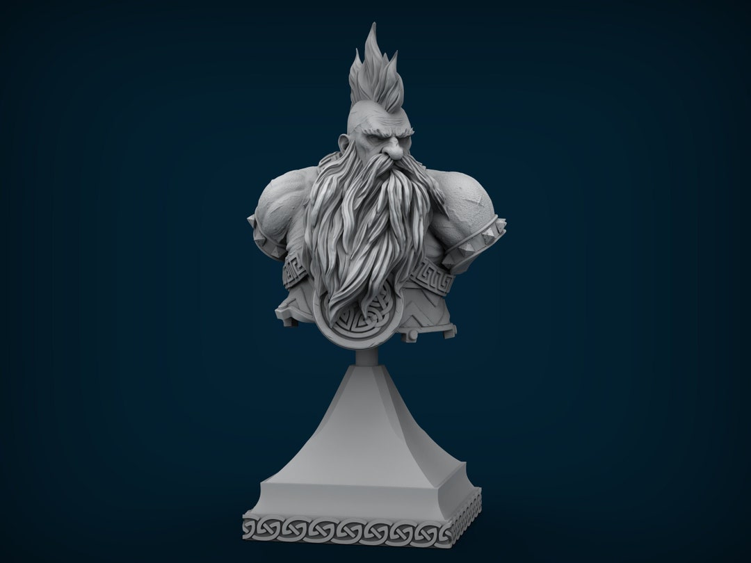 Flint Hammerfell Dwarf Punk Mohawk | Bust | 75mm Fantasy Miniature | 4K ...