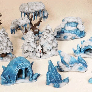 Frostlands Snow Ice Tundra Terrain | Terrain Essentials | 32mm Tabletop ...
