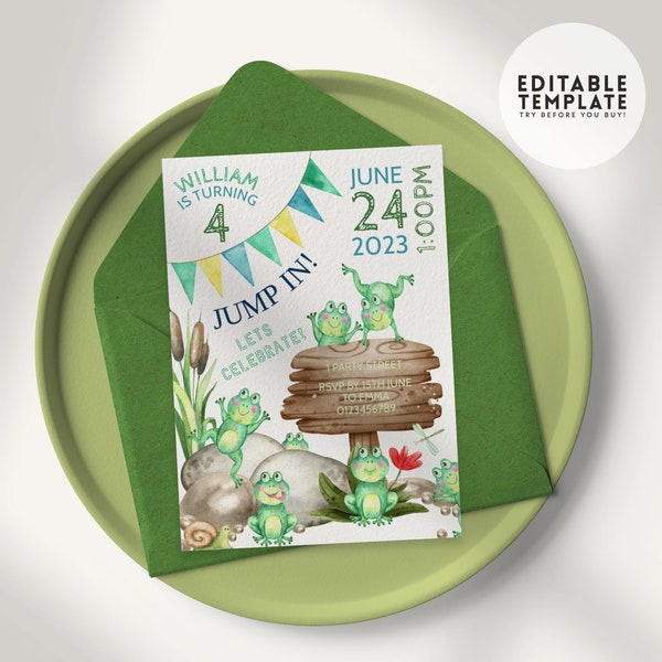 Frog Birthday Party - Etsy
