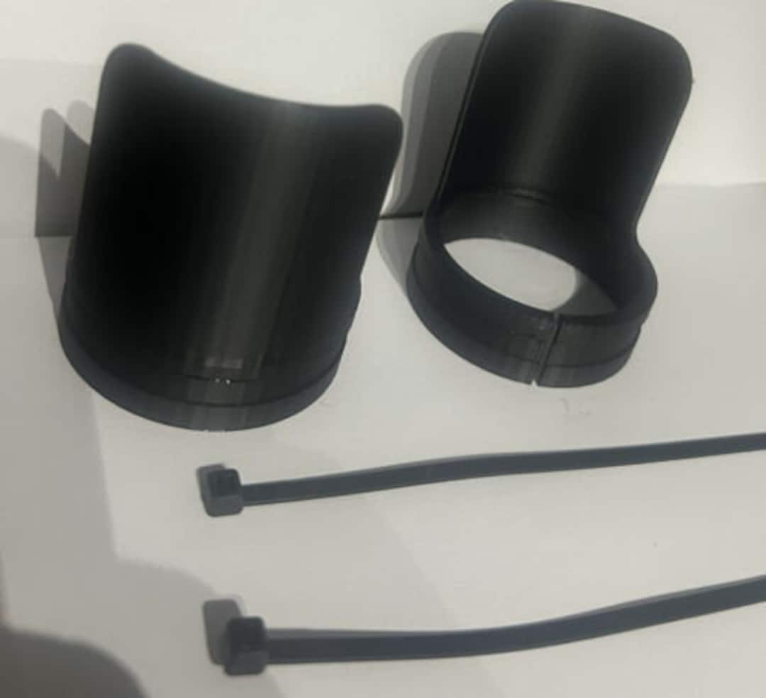 Universal Black Motorcycle Fork Leg Stanchion Protectors - Simple Fit ...