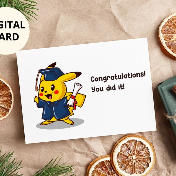 Pikachu Graduation - Etsy