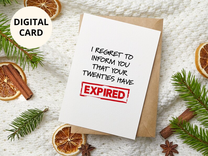 Printable Funny Birthday Greeting Card for DIGITAL Download "i Regret ...