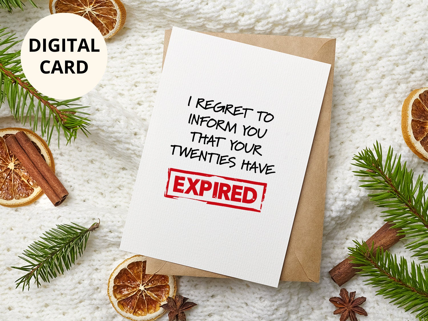 Printable Funny Birthday Greeting Card for DIGITAL Download "i Regret ...