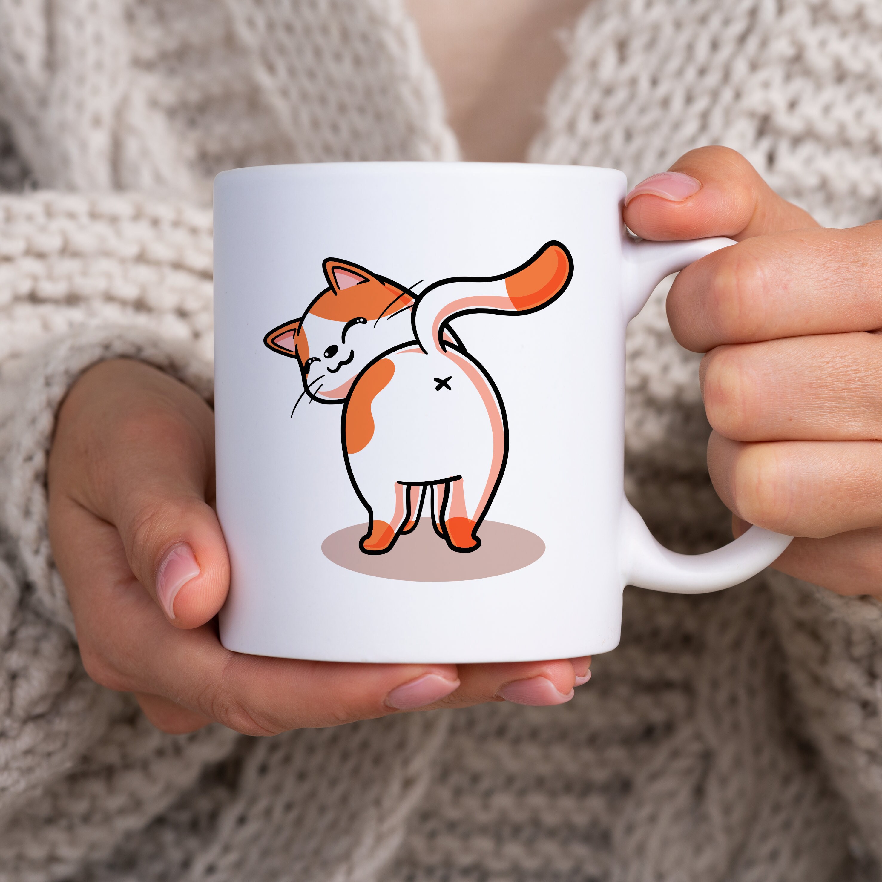 Cat Butt SVG File, Funny Digital Files - Vector, Cats Lovers - Easily ...