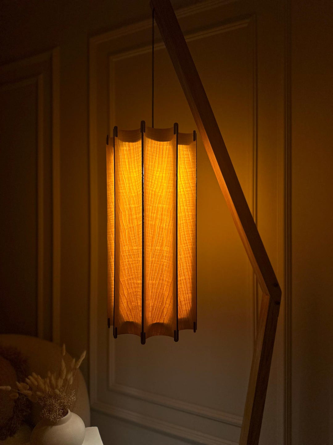 Wood Floor Lamp Mid Century Modern Minimalist Floor Lamp Driftwood Lamp Farmhouse Lamp Tall Lamp ...