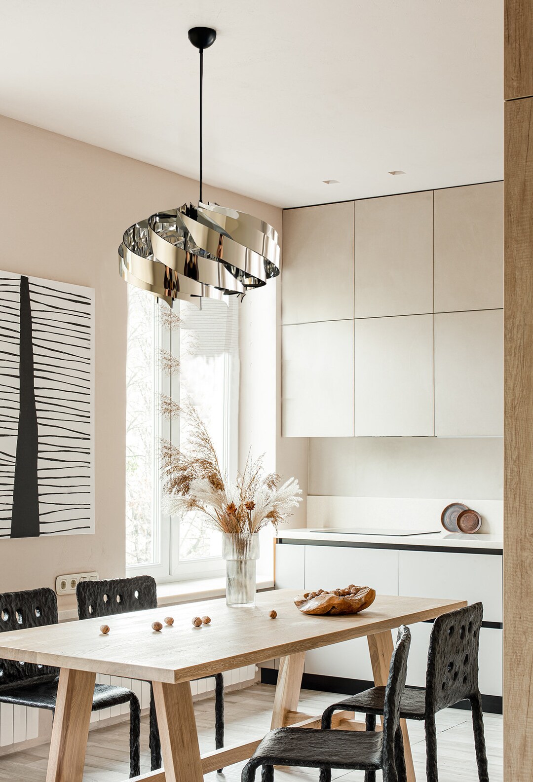 Silver Chandelier, Crystals Lamp, Silver Ceiling Lamp, Silver Lamp ...