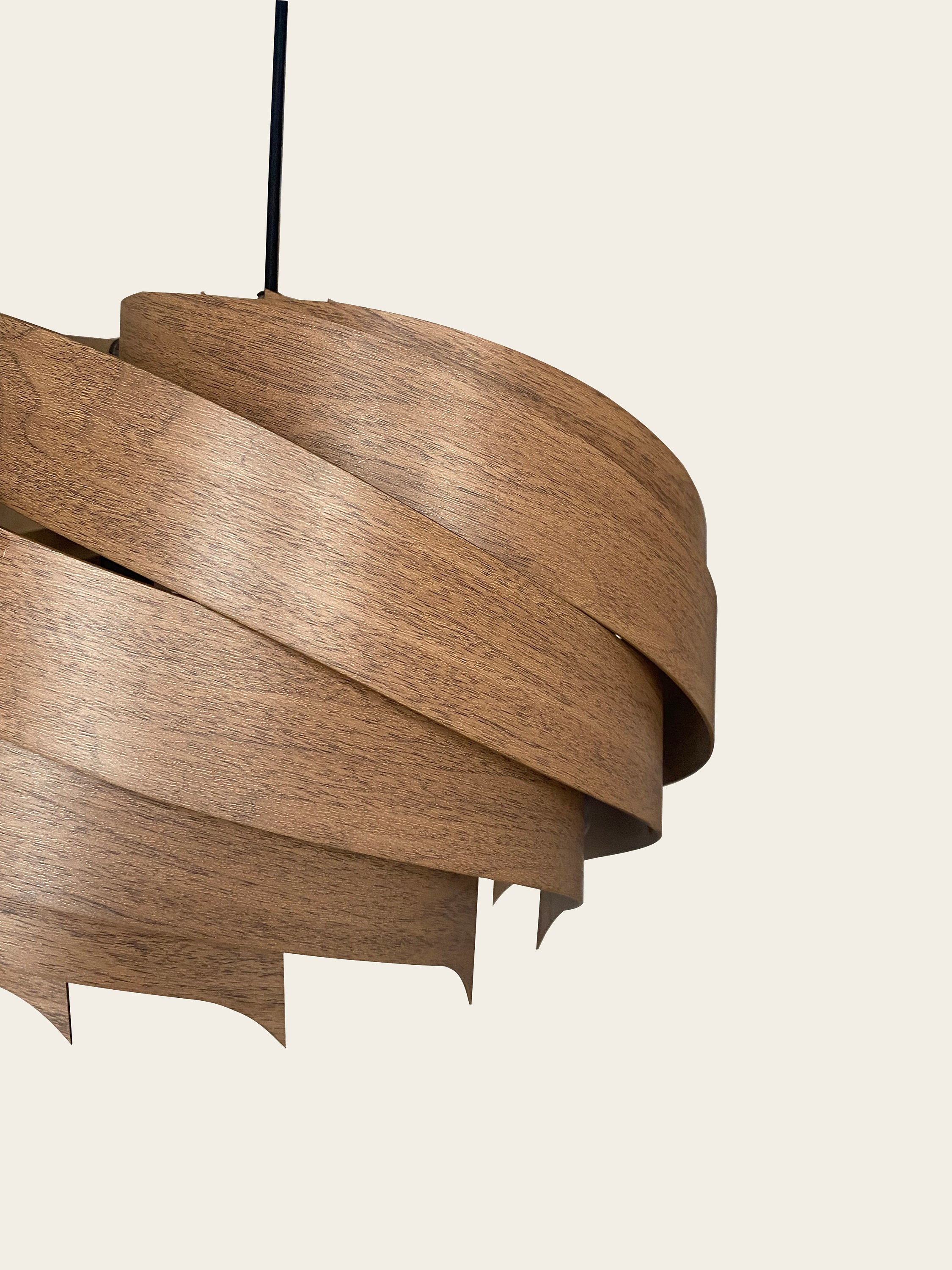 Wood Pendant Light Handmade Lamp Wood Ceiling Lamp Walnut - Etsy