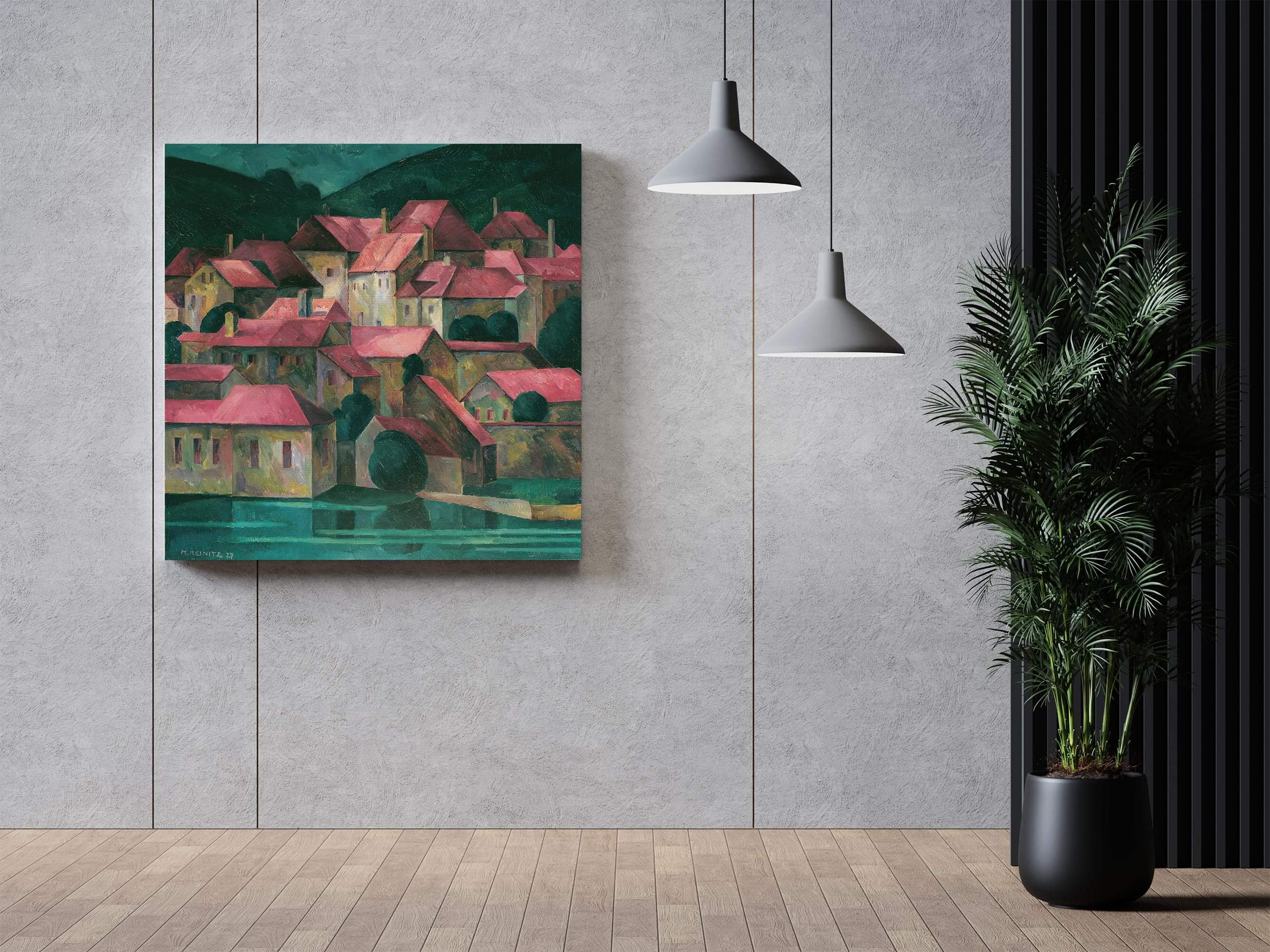 Red Roofs by Maximilian Reinitz (1927) • Fine Art Painting Print ...