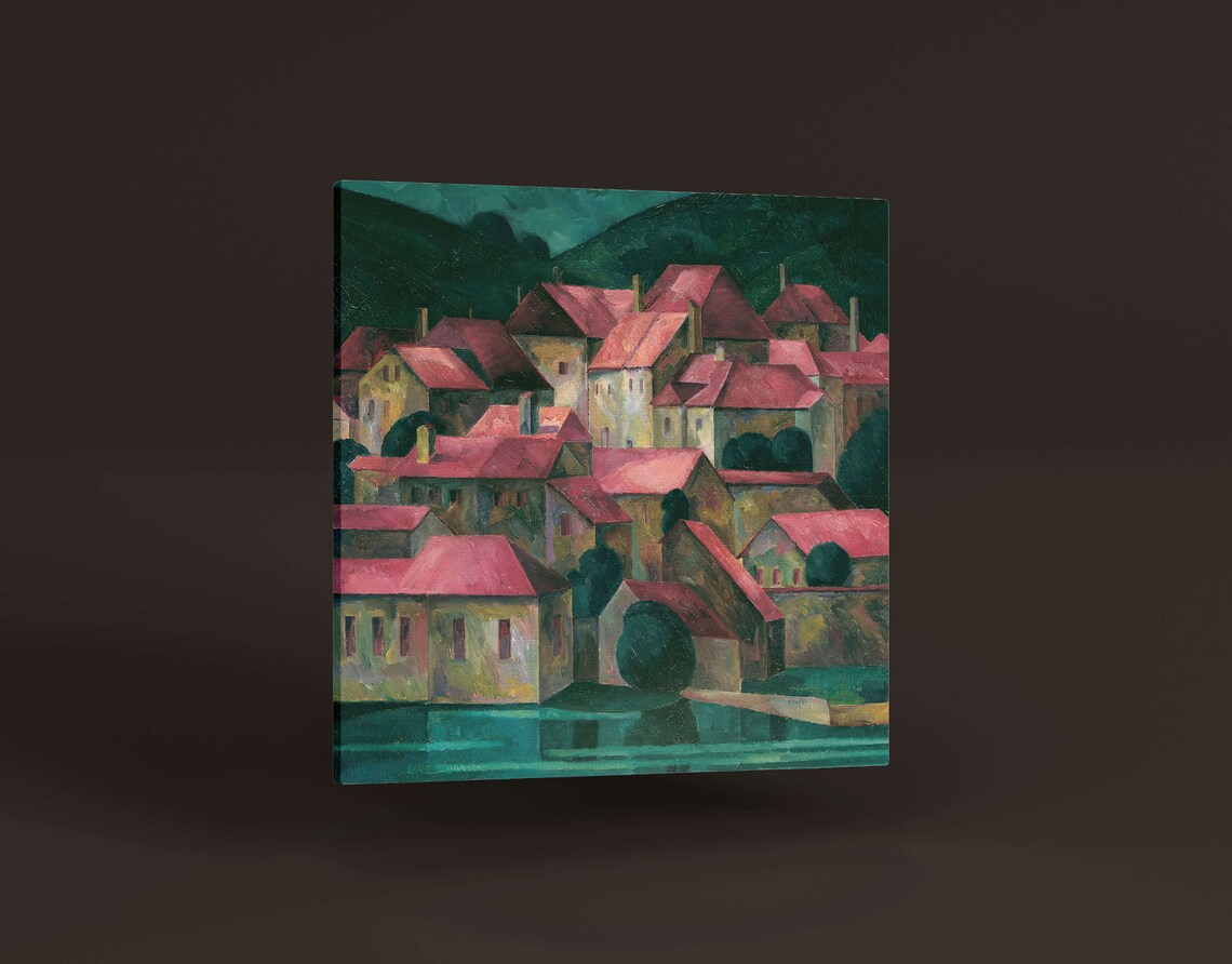 Red Roofs by Maximilian Reinitz (1927) • Fine Art Painting Print ...