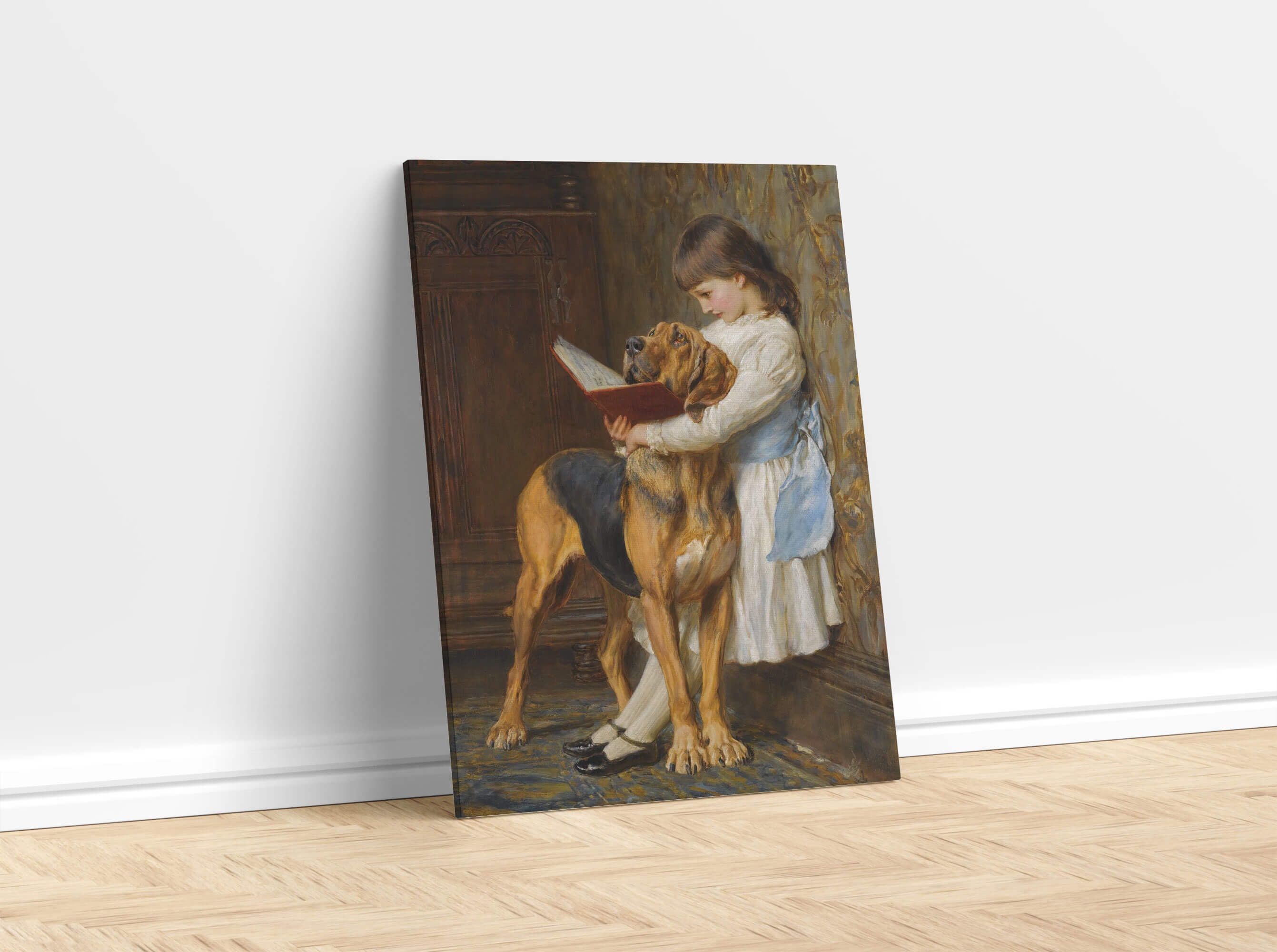 Compulsory Education by Briton Riviere Canvas Print (1887) • Fine Art ...