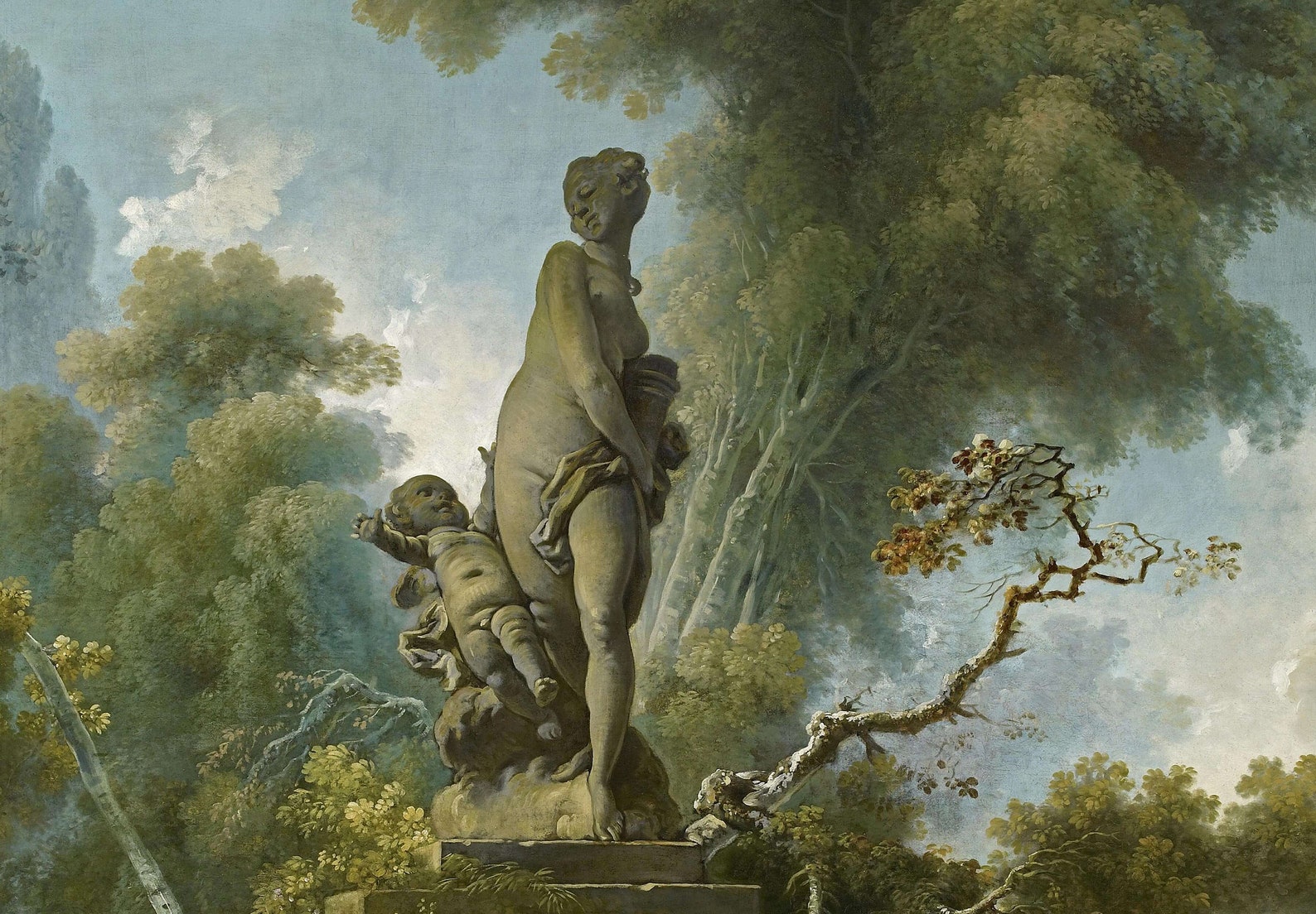 The Progress of Love by Jean Honoré Fragonard Canvas Print (1773 ...