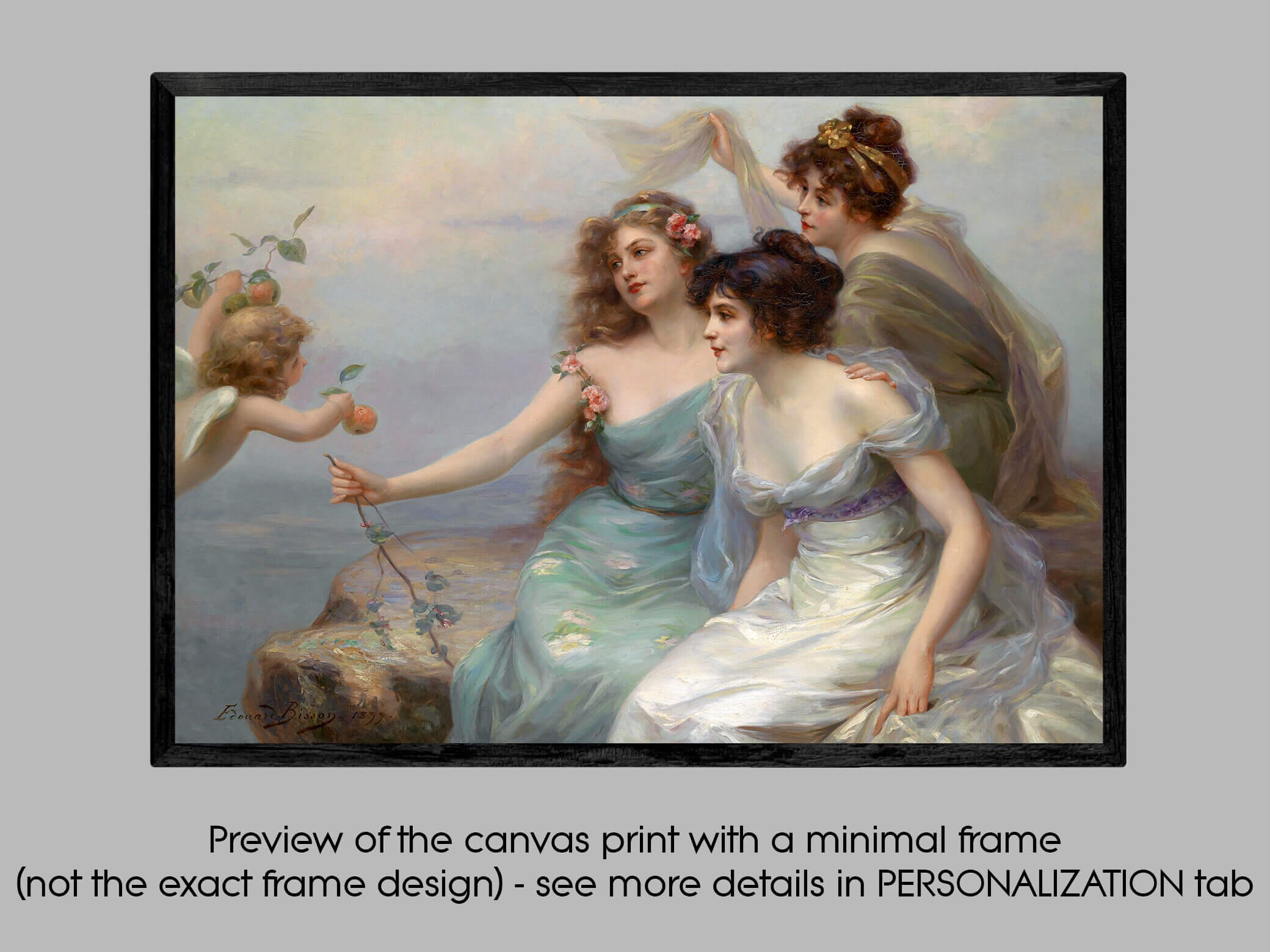 The Three Graces by Édouard Bisson Canvas Print (1899) • Fine Art Print ...