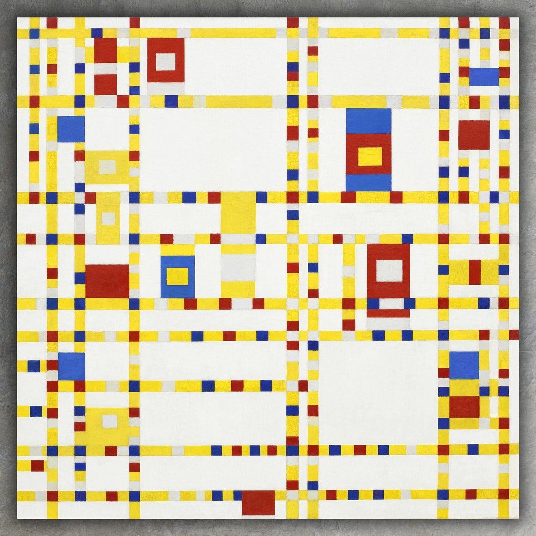 Broadway Boogie Woogie by Piet Mondrian Giclée Canvas Print (1943 ...
