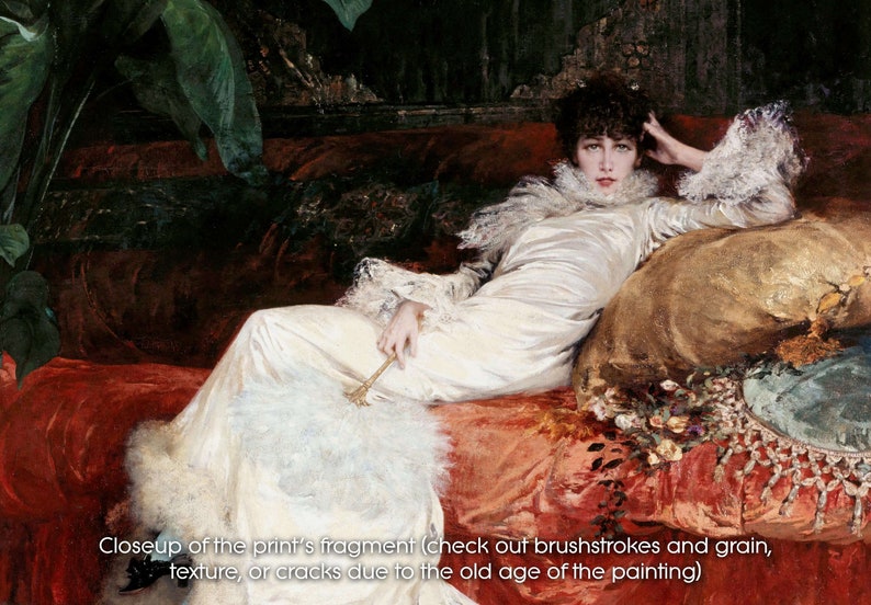 Portrait De Sarah Bernhardt by Georges Jules Victor Clairin Canvas ...