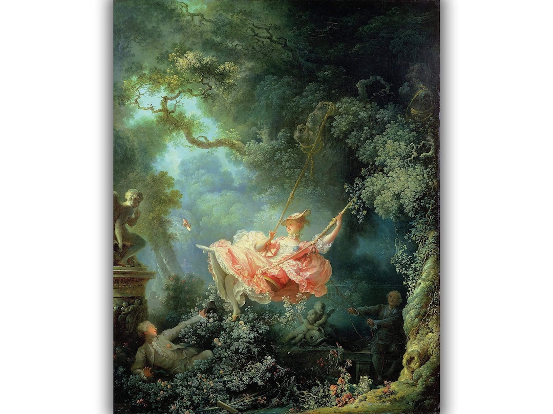 The Swing by Jean Honoré Fragonard Canvas Print 1767 Fine Art Print ...