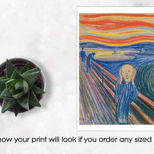 The Scream by Edvard Munch Giclée Canvas Print (1895) • Fine Art Painting Print • Modern Wall ...