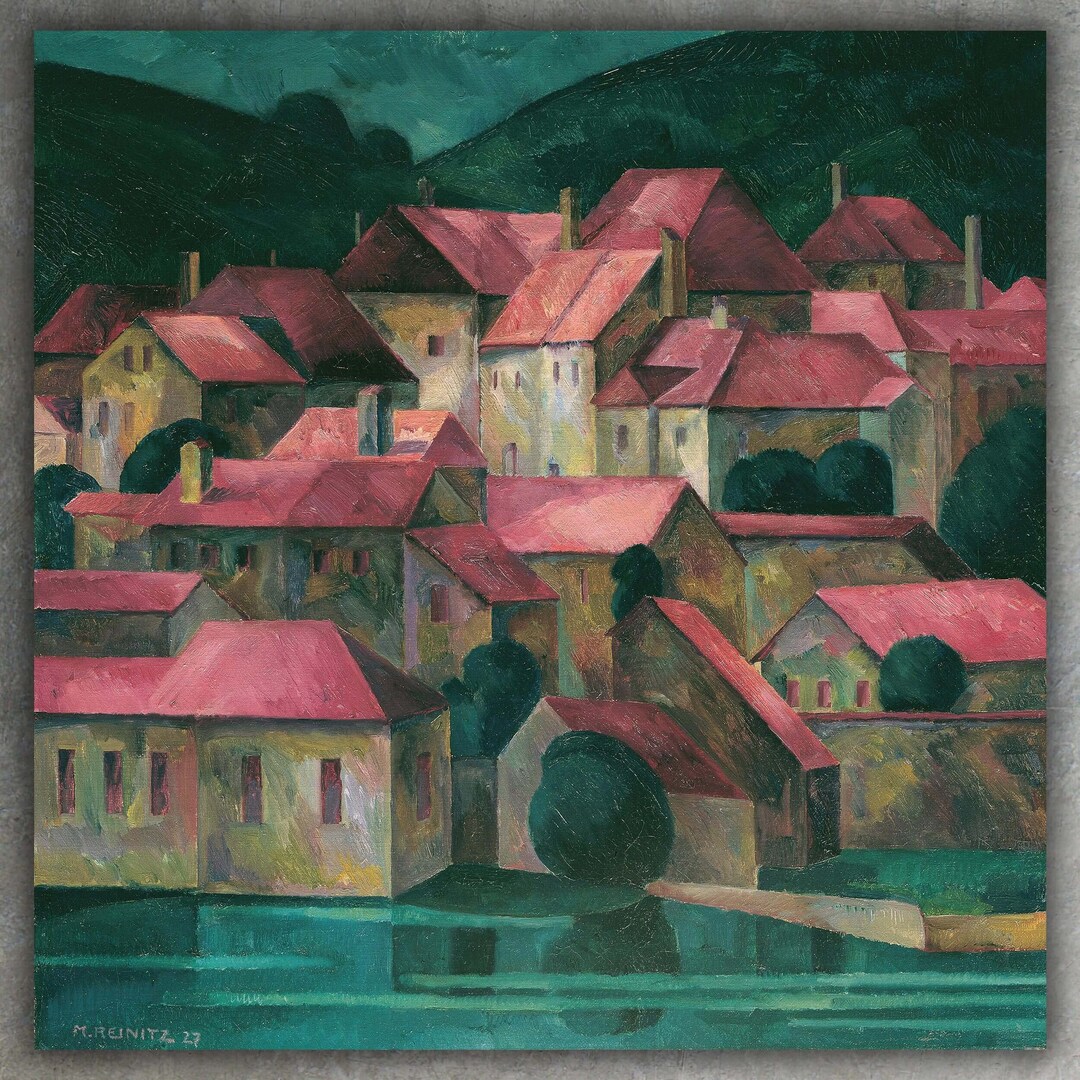 Red Roofs by Maximilian Reinitz (1927) • Fine Art Painting Print ...