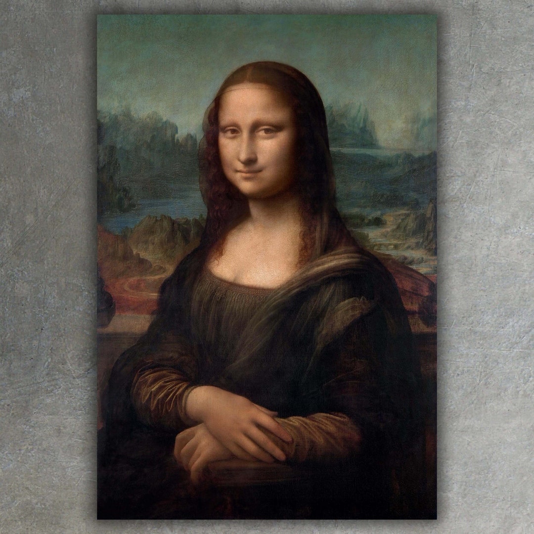 Portrait of Mona Lisa by Leonardo Da Vinci Giclée Canvas Print (1506 ...