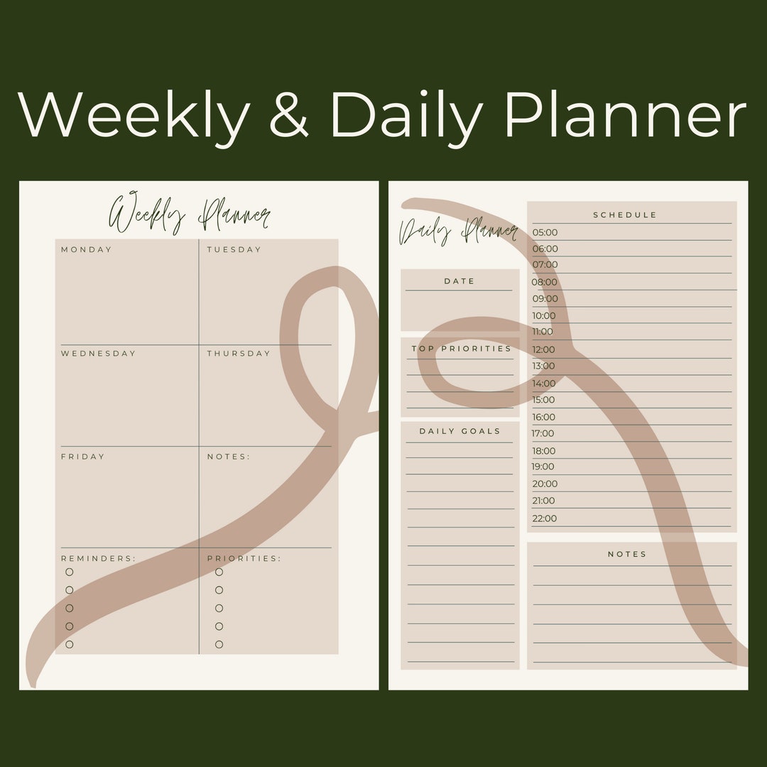 Daily & Weekly Planner Sheets for Virtual Assistants - Etsy