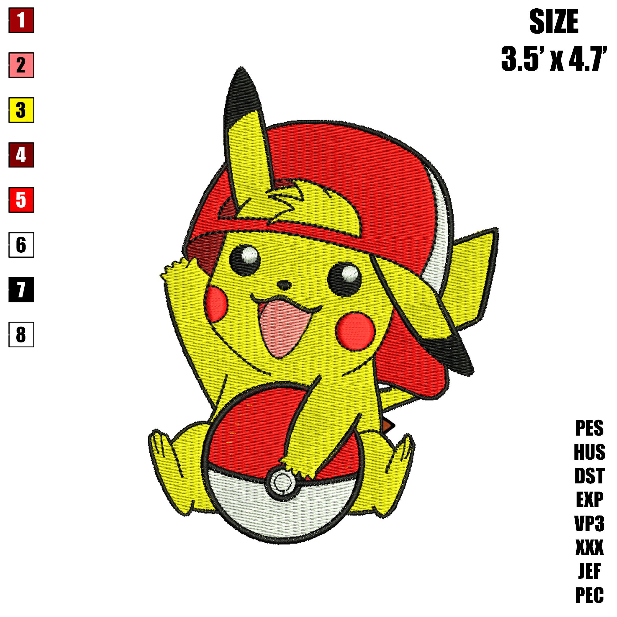 Design Machine Embroidery Pokemon, Machine Embroidery Designs Pikachu ...