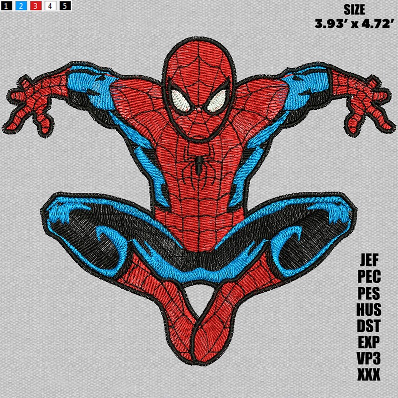 Spiderman Embroidery Design, Machine Embroidery File, Spider Man and ...