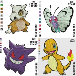 Embroidery Pokemon, Machine Embroidery Files Pokemon Machine Embroidery ...