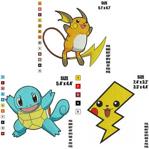 Embroidery Pokemon, Machine Embroidery Files Pokemon Machine Embroidery ...