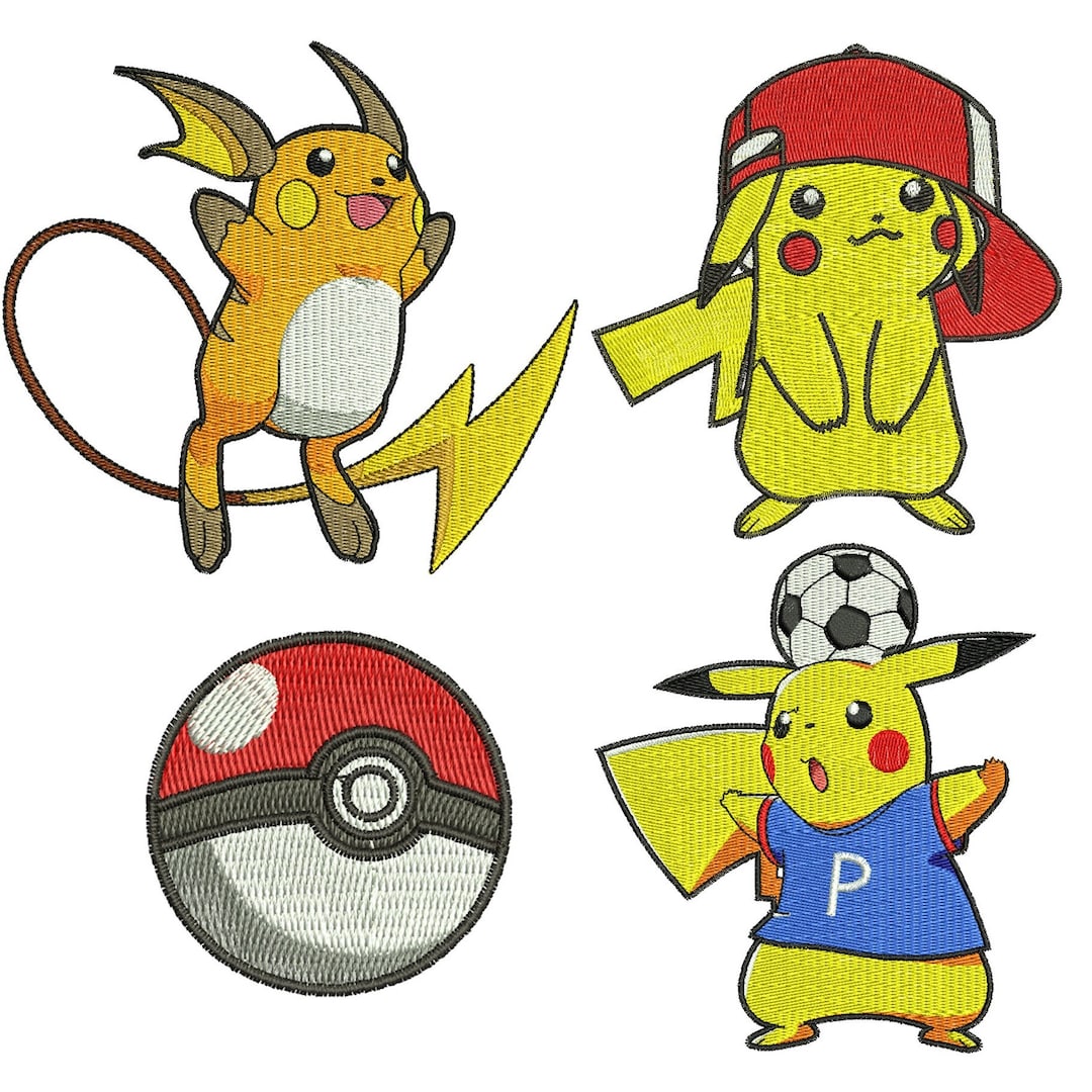 Pokemon Embroidery Machine Design, Anime Embroidery Design File ...