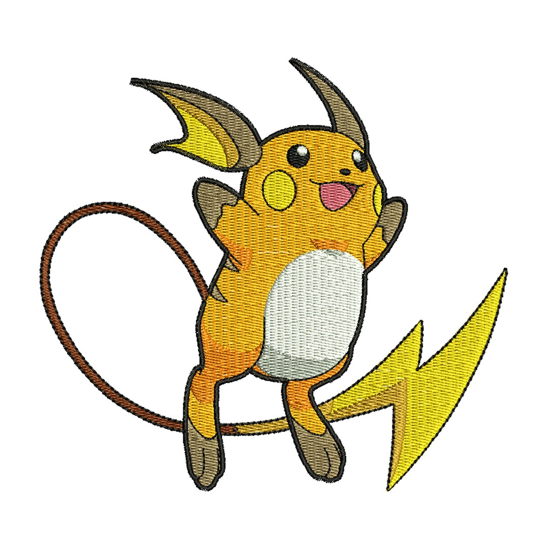 Embroidery Design Pokemon Machine Embroidery Files Raichu and Pokeball ...