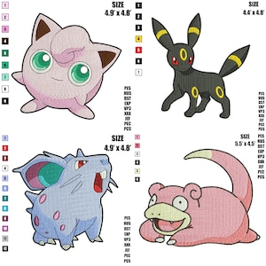 Embroidery Pokemon, Machine Embroidery Files Pokemon Machine Embroidery ...